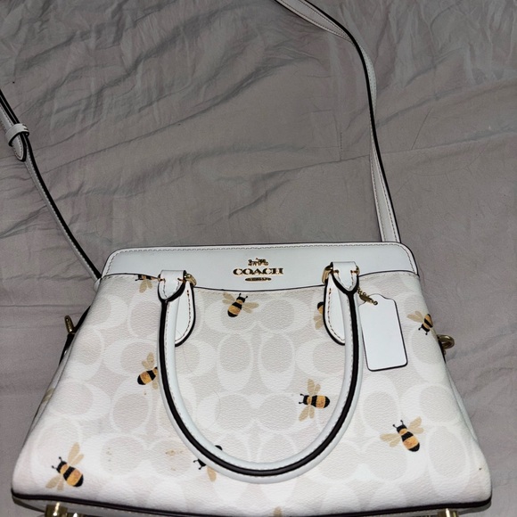 Coach | Bags | Coach Mini Darcie Bee And Signature Canvas Crossbody ...